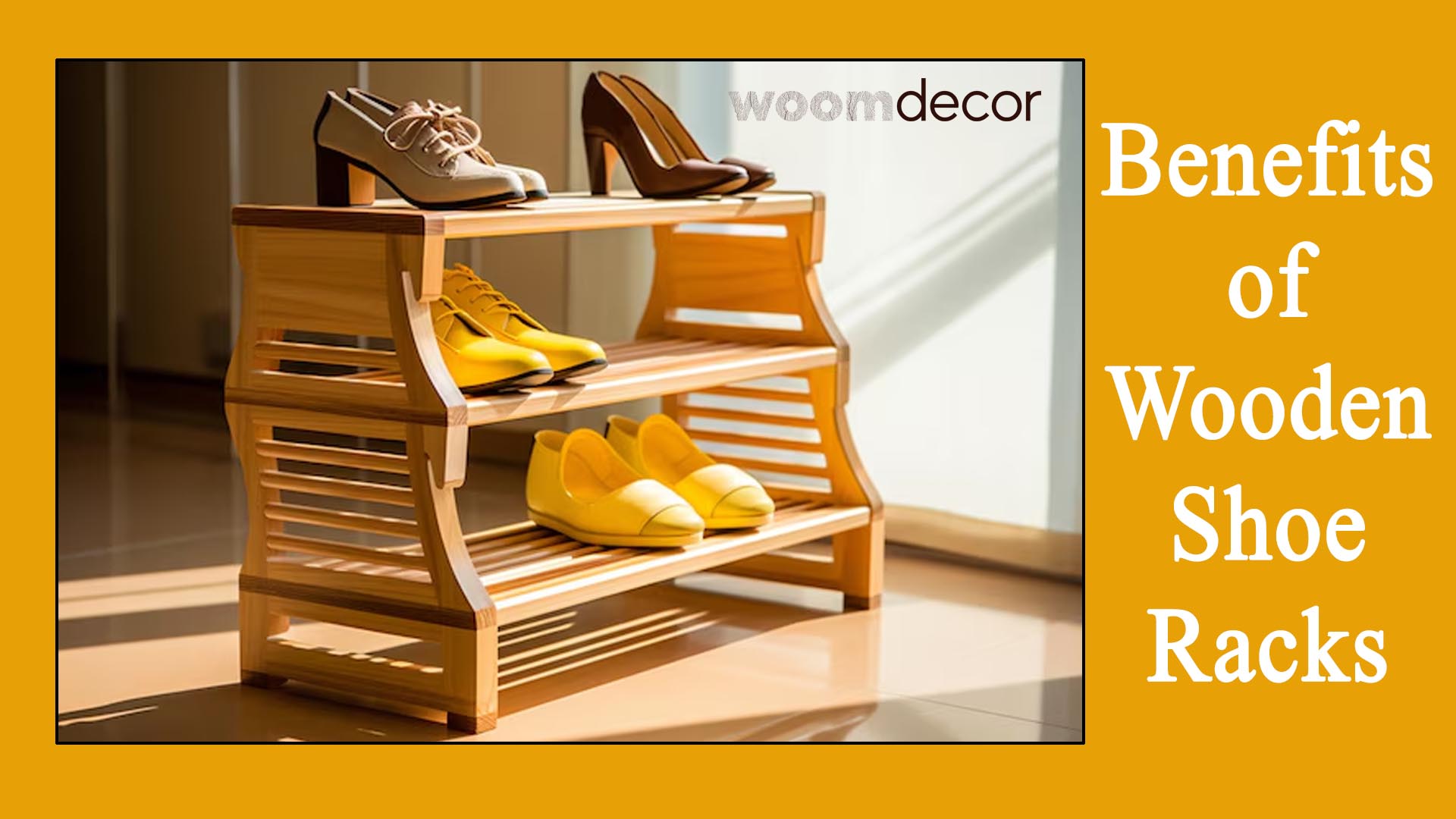 Wooden Shoe Racks For A Rustic Home Look - Woomdecor Buy Home Decor ...