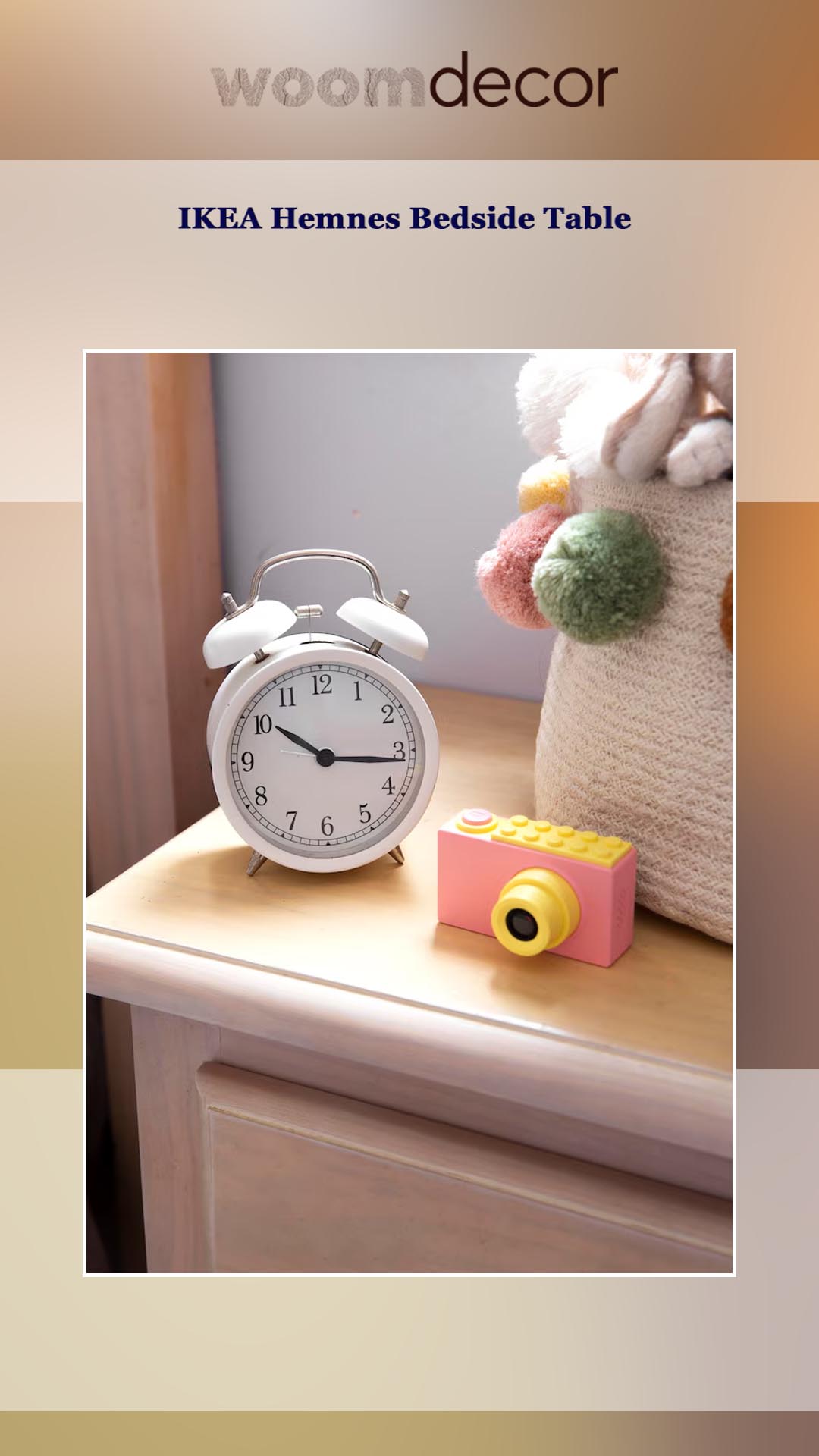 Child-Safe Bedside Table With Rounded Edges - Woomdecor Buy Home Decor ...